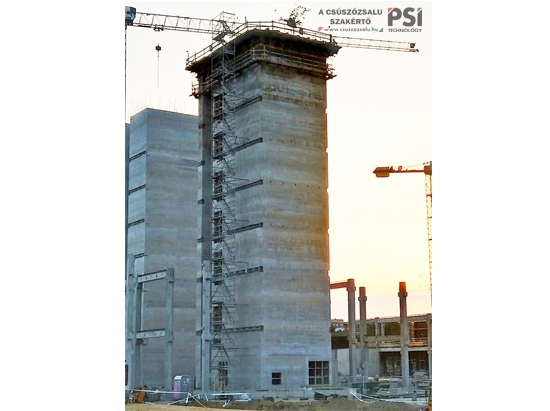 Slipform construction of the C1 reinforced concrete core completed in ...