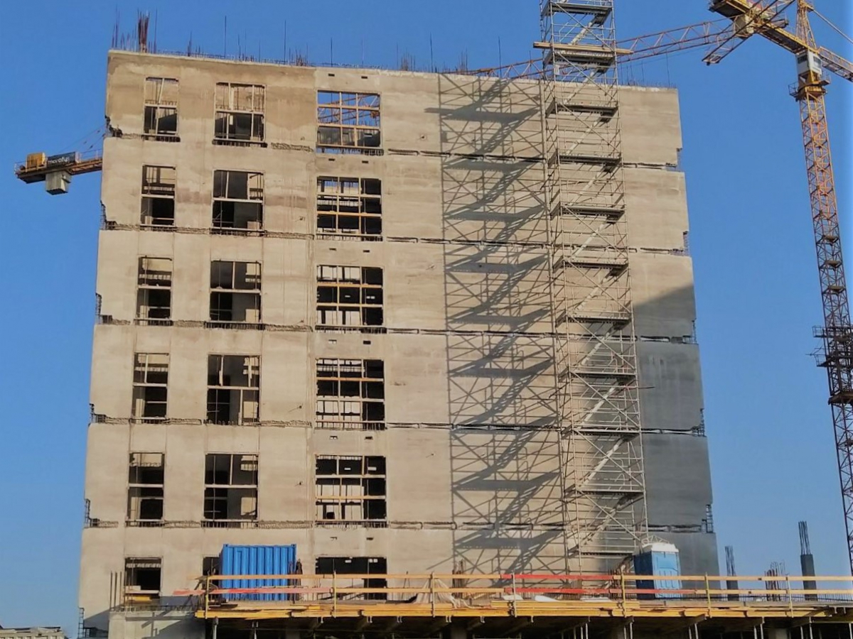 Slipform construction of BOC-A building core, phase II completed in ...