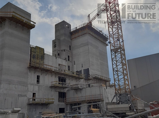 Slipform construction of the reinforced concrete core of the ...