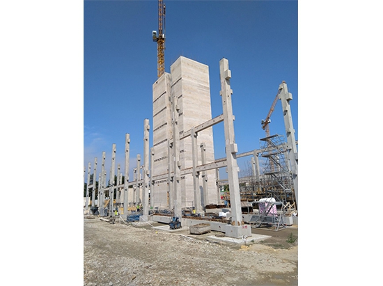 Slipform construction of the C2 reinforced concrete core completed in ...